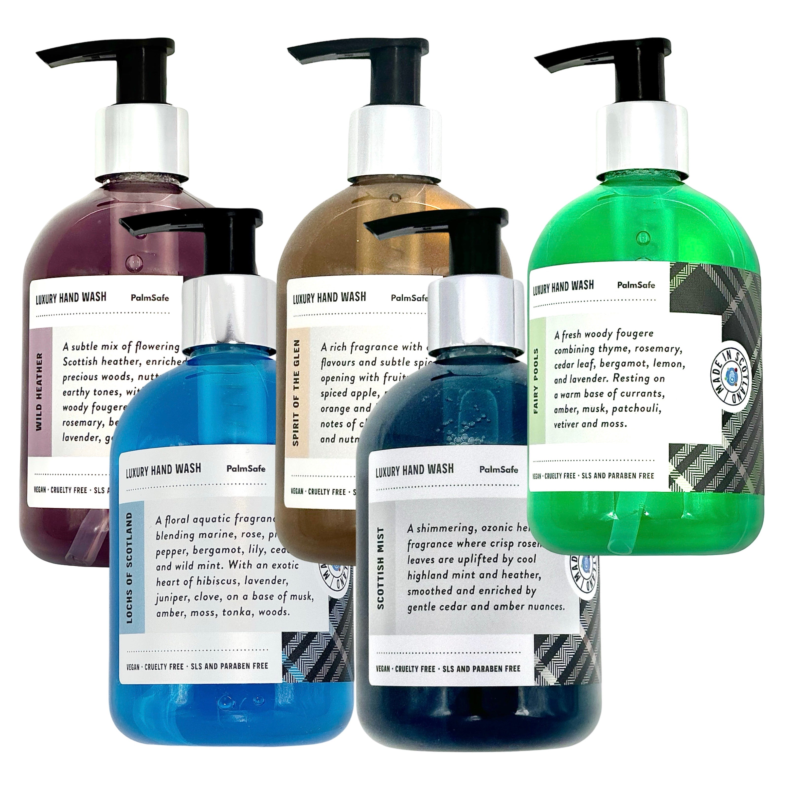 Luxury Hand Wash - Scottish Collection 300ml Pump Bottles – Palm Safe